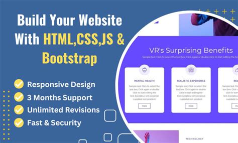 Do Responsive Website With Html Css Javascript And Bootstrap By Dev