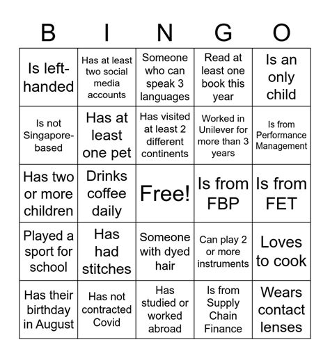 Ui Fun Night Bingo Card