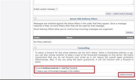 How To Add An Email Forward Succeed Net Knowledgebase