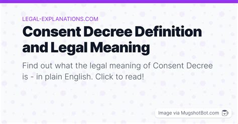 Consent Decree Definition What Does Consent Decree Mean