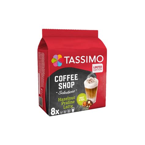 Coffee Capsules Tassimo Hazelnut Praline Latte Limited Edition Compatible With Bosch Tassimo