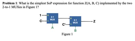 solved problem 1 what is the simplest sop expression for