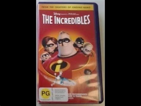 Opening And Closing To The Incredibles A Original 2004 Film Vhs New