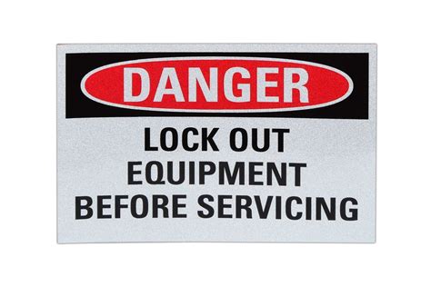 Vinyl Danger Lockout Tagout Safety Sign