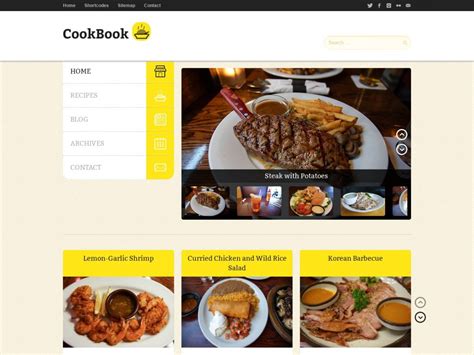 Plantilla Web Simple Premium Cookbook Retina Responsive Recipe Html