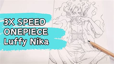 원피스 루피 니카 그리기 무편집 3배속 Drawing 원피스 Onepiece Youtube