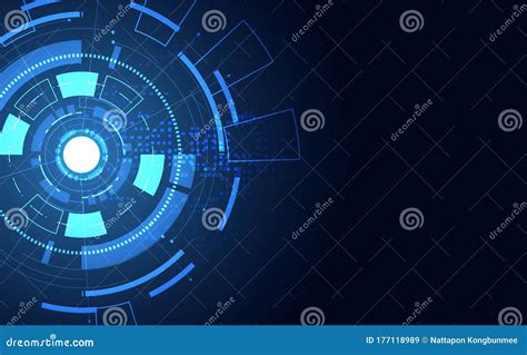 Modern Abstract Technology Concept Communication Circle Digital