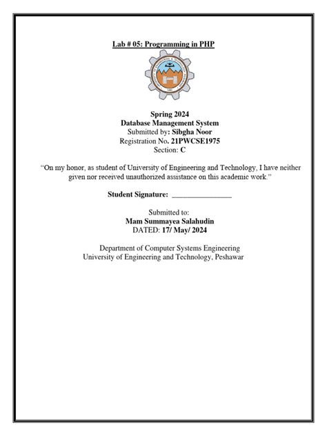 Dbms Lab 05 Pdf Data Type Php
