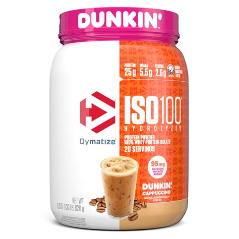 Dymatize Iso100 Hydrolyzed Whey Protein Isolate Powder Dunkin