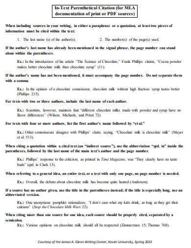 MLA Format Sources Examples To Download