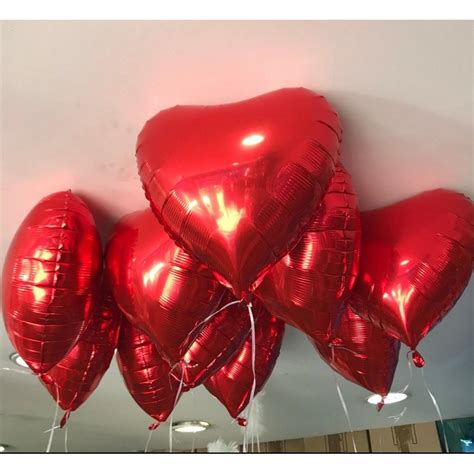 Balão Coração Metalizado 18 45cm Shopee Brasil