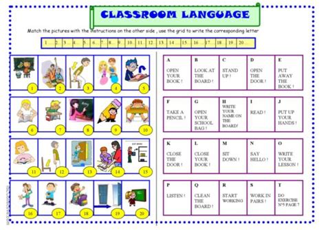 744 Classroom English Esl Worksheets Pdf And Doc
