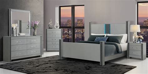 Logan Silver Low Post Bedroom Set Global Furniture Furniture Cart