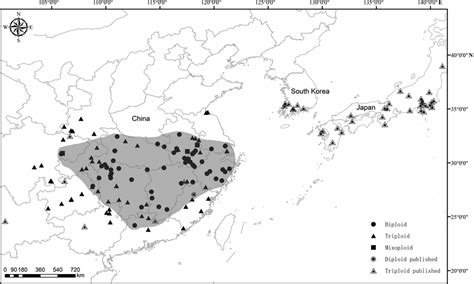 Distribution Map Of Cytologically Investigated And Previously Published