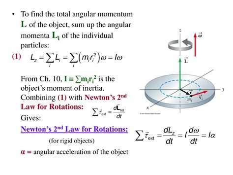ppt sect 11 3 angular momentum rotating rigid object powerpoint
