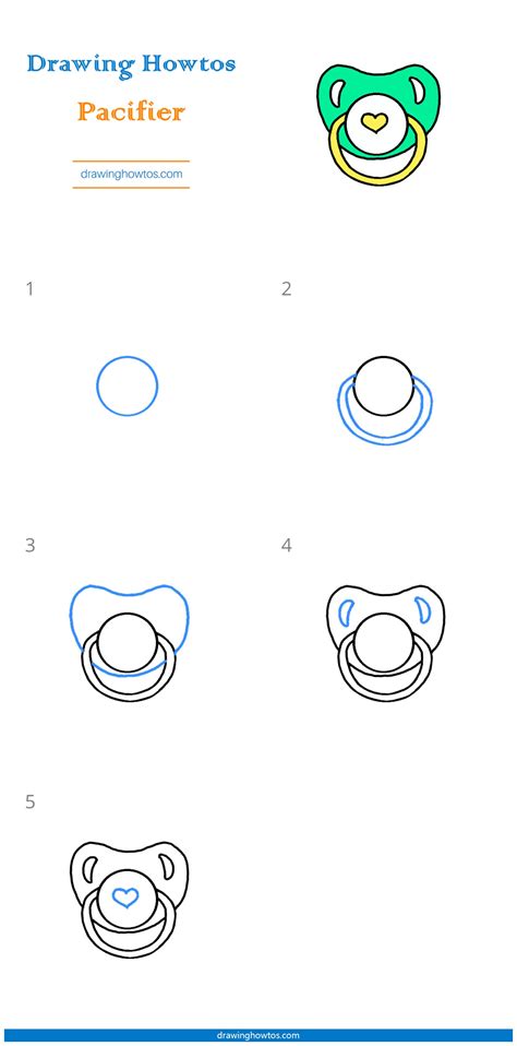How To Draw A Pacifier Step By Step Easy Drawing Guides Drawing Howtos
