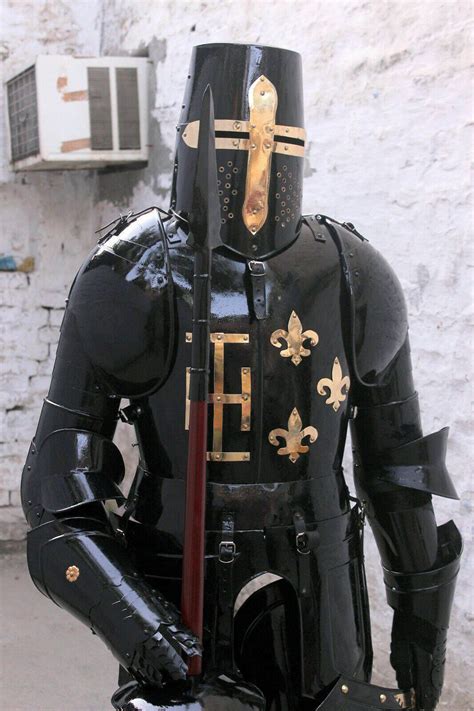 Medieval Knight Suit Of Armor Crusader Combat Full Body Armor Etsy