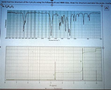 Q13 Find The Structure Of The C6h12o2 Using The Following Ir And Nmr Data Draw The Structure