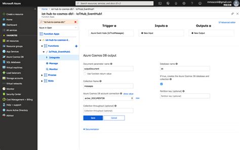 Nodejs 】透過 Azure Iot Hub 接收 Client 端傳送的數據再經由 Azure Function 存入 Azure Cosmos Db