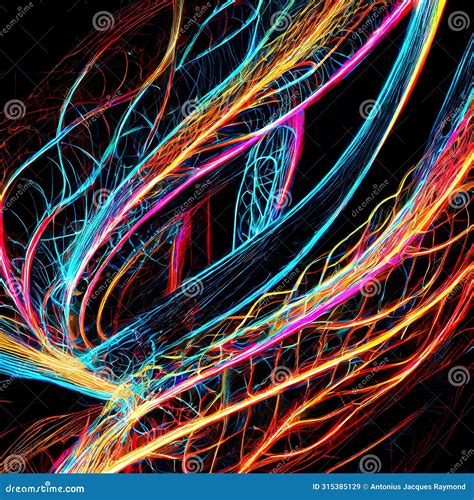 Colorful And Decorative Abstract Line Art Illustration Stock