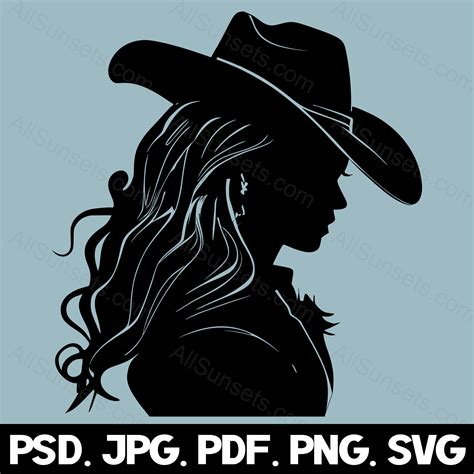 Silueta De Vaquera Clipart