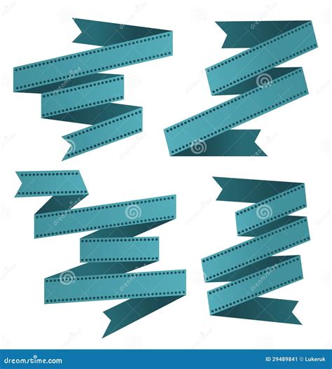 Set Of Retro Ribbons And Banners Stock Vector Illustration Of