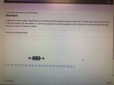 Solved Construct And Understand Box And Whisker Plots