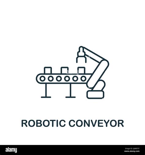 Robotic Conveyor Icon Monochrome Simple Artificial Intelligence Icon For Templates Web Design