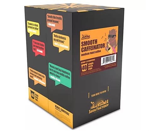 Java Factory Roasters 40 Count Smooth Caffeinator Coffee Pods