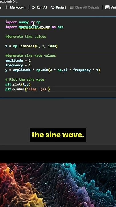 Visualizing A Sine Wave With Python In 60 Seconds 📊🐍 Youtube