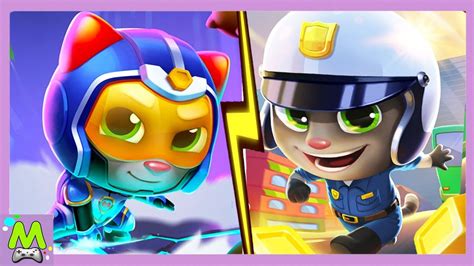 Говорящий Том Погоня Героев Vs Том за Золотом Гонка Полицейских Томов Кто Сильнее и Быстрее