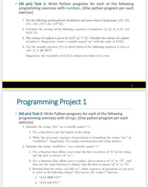Solved 40 Pts Task 1 Write Python Programs For Each Of