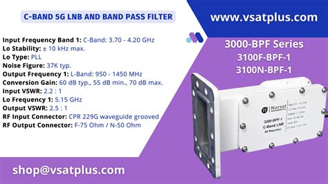 C Band 5g Lnb And Band Pass Filter 3000 Bpf Series Vsatplus