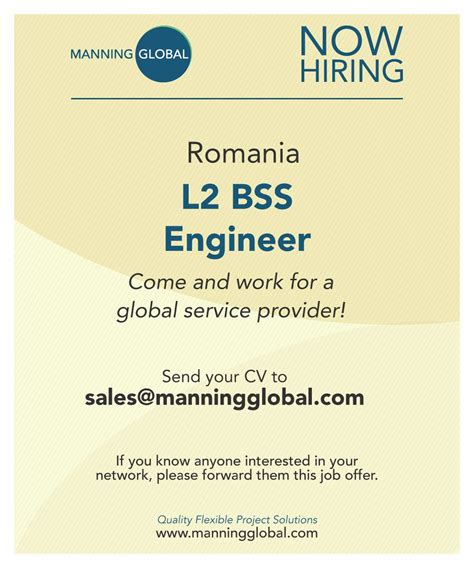 Manning Global Ag On Linkedin Bss Engineer Engineering Telecoms
