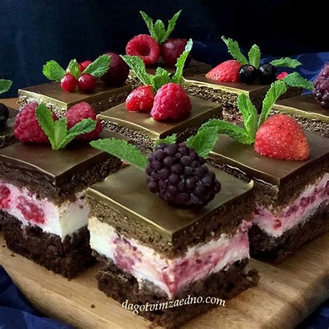 Шоколадово Малинови Пастички Мини десерты Рецепты тортов Рецепты еды