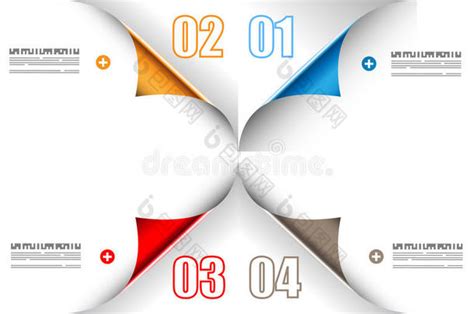带纸质标签的信息图形设计模板图片 包图网企业站
