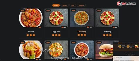 Website Thương Mại điện Tử đặt đồ ăn Online Tích Hợp Thanh Toán Htmlcssjsphpmysqllaravel