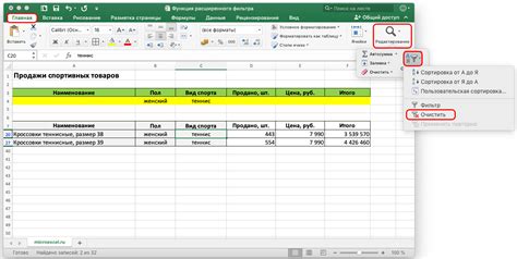 Расширенный фильтр Excel как пользоваться