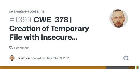 cwe 378 creation of temporary file with insecure permissions · issue 1399 · java native