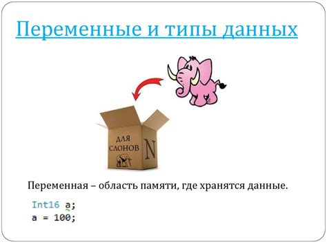 Переменные и типы данных презентация онлайн