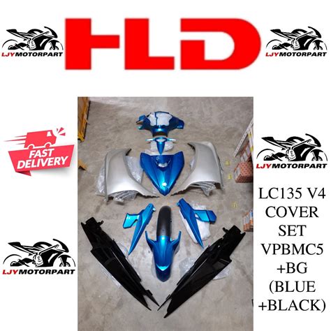 Yamaha Lc Lc135 V4 Cover Set Kaver Set Hld 10 Pcs Shopee Malaysia