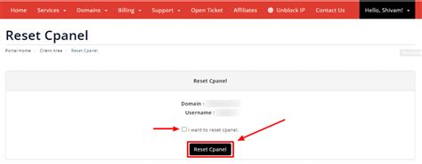 How To Reset Your CPanel From Client Area ShoutCoder