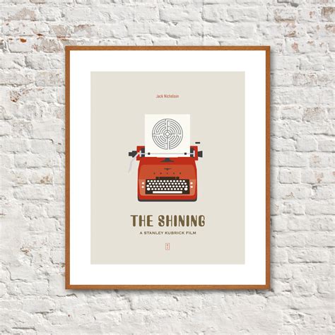 The Shining Minimalist Movie Poster Jack Nicholson Stanley Kubrick