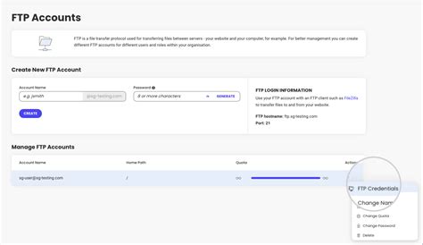 How To Create Manage And Edit FTP Accounts In Site Tools SiteGround KB