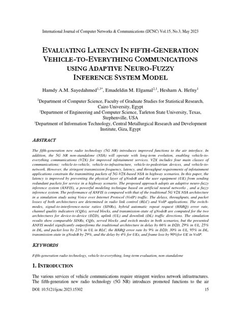Evaluating Latency In Fifth Generation Vehicle To Everything