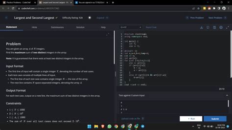 Tharani Dharan M N On Linkedin 100daysofcodingchallenge Codechef Codingcommunity