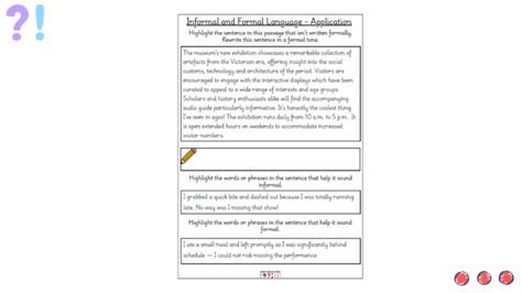 Formal And Informal Language Application Activities Easy Education Grammar