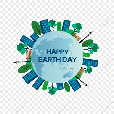 지구의 날 환경 도시 건설 일러스트 서라운드 물친환경자연스러운 Png 일러스트 무료 다운로드 Lovepik