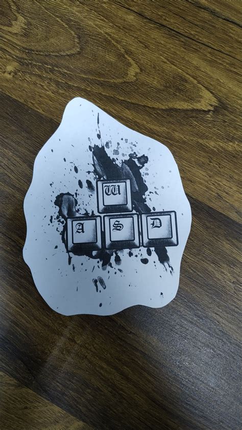 Wasd Design Gaming Tattoo Blackwork Tattoo Elements Tattoo