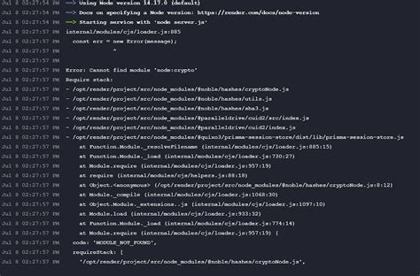 Issue On Deploying After Successfull Build Express App Render